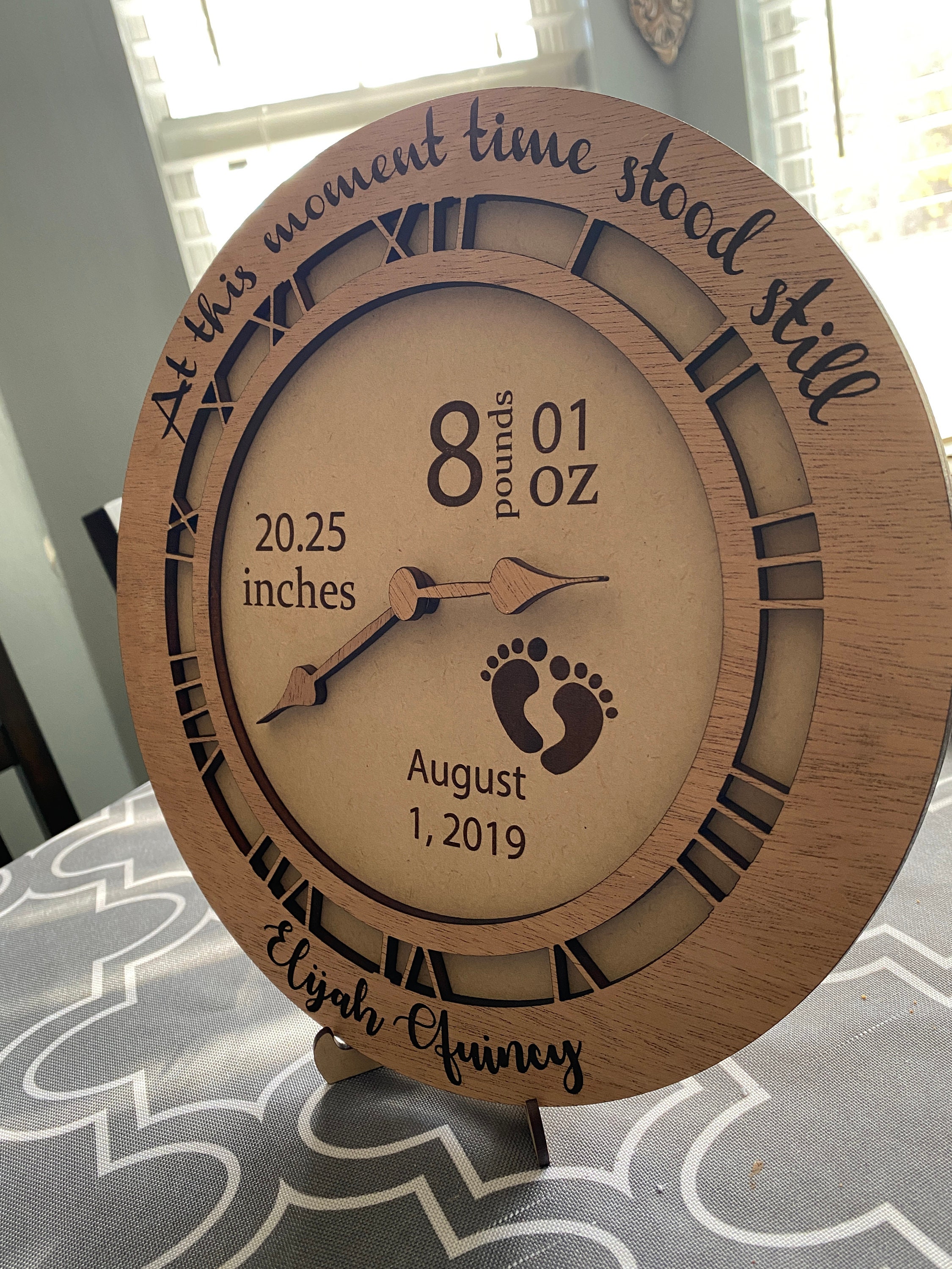 Personalized Birth Announcement Clock Birth Announcement | Etsy