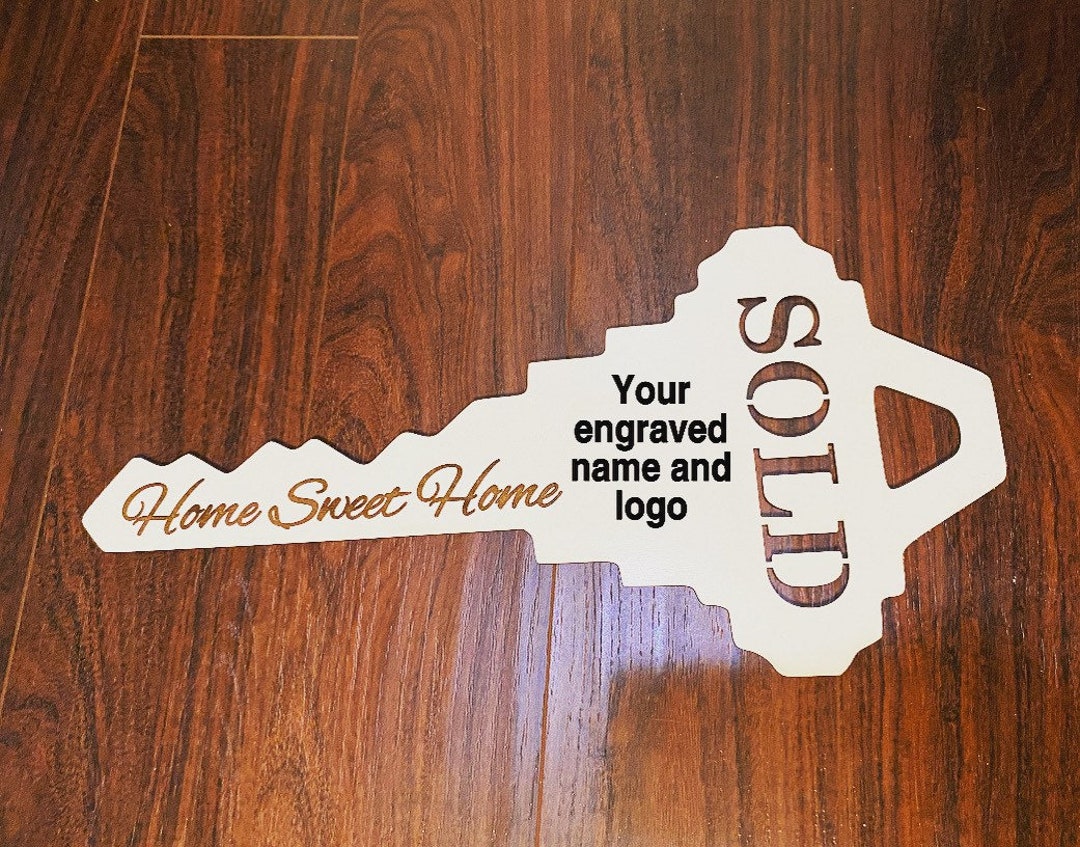 Personalized Realtor SOLD Key Sign: Engraved Home Sweet Home Wood ...