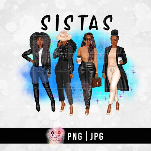 Sistas Png Black Woman Png Bright Colorful Png Sublimation - Etsy