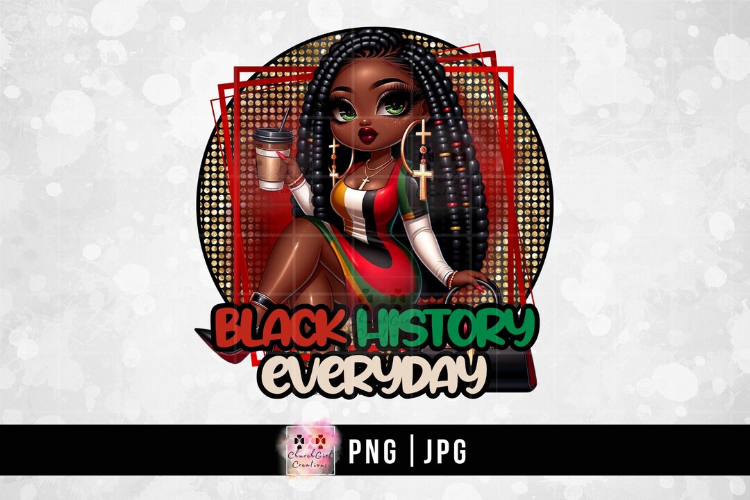 Black History Png, Everyday Png, Black Girl Clipart, Black Woman Png ...