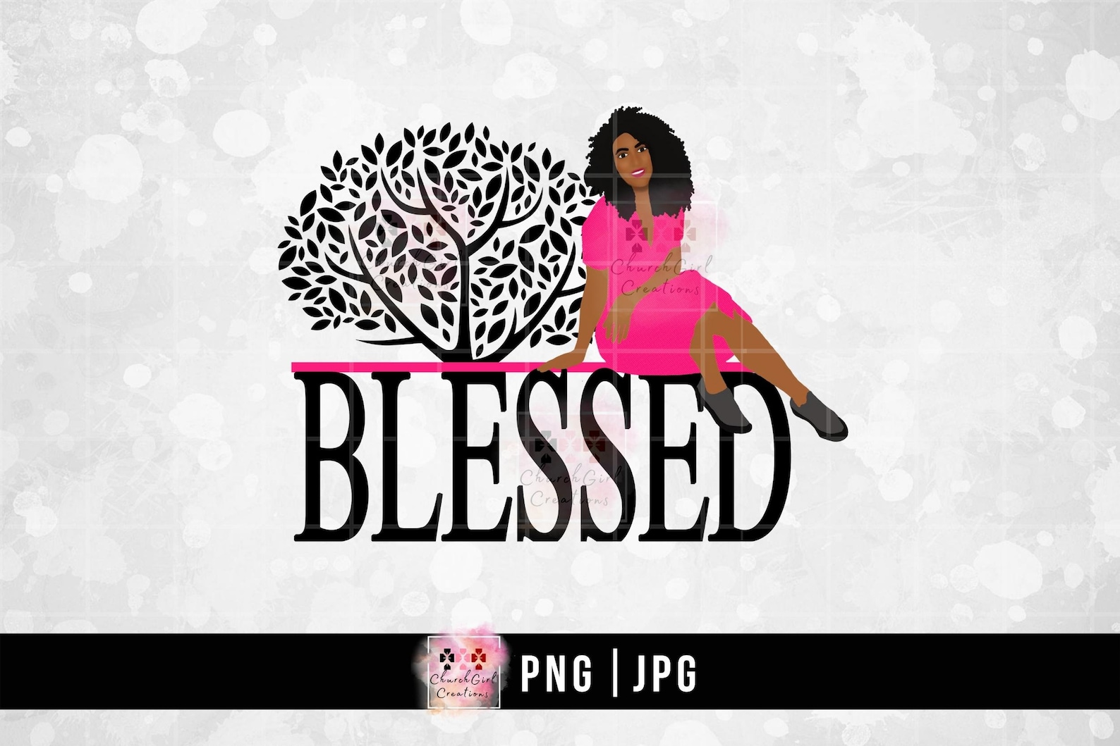 Blessed Png Black Woman Png Bright Colorful Png - Etsy