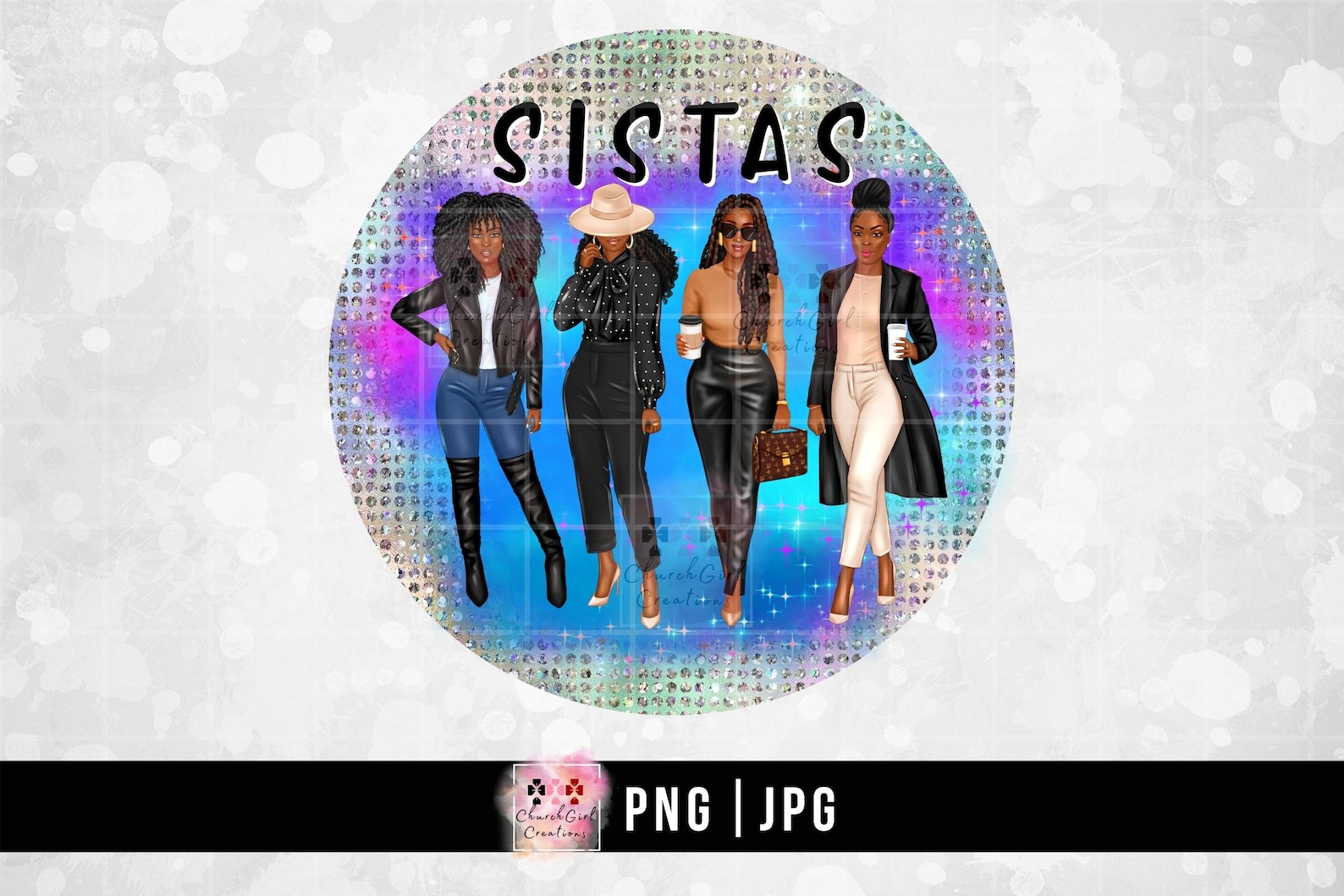 Melanin Lady Png, Sistas Png, Black Woman Clipart, Bright Colorful Png ...