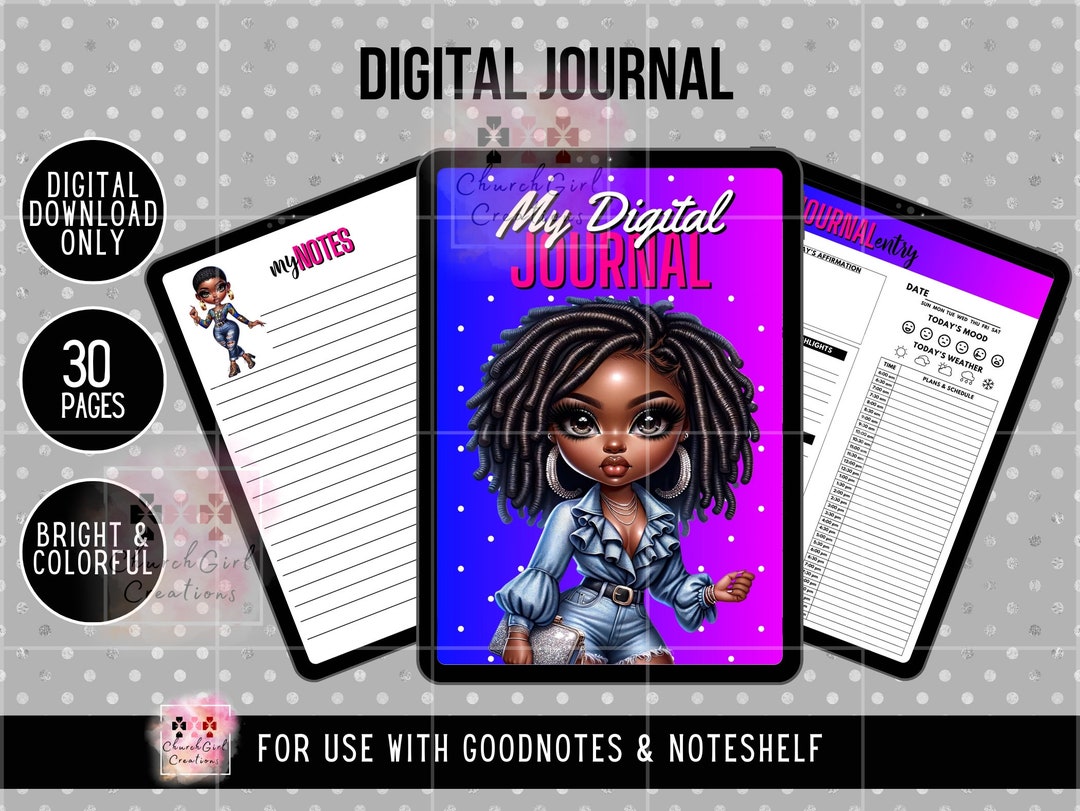 Digital Journal, Black Woman Journal, Colorful Journal, Digital Journal ...