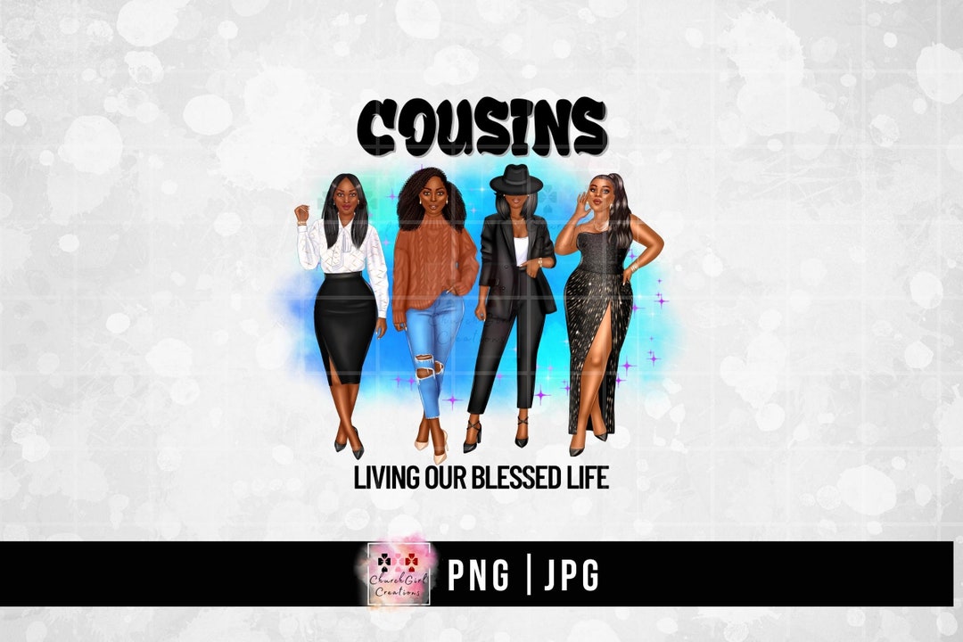 Cousins Png Black Woman Png Bright Colorful Png - Etsy