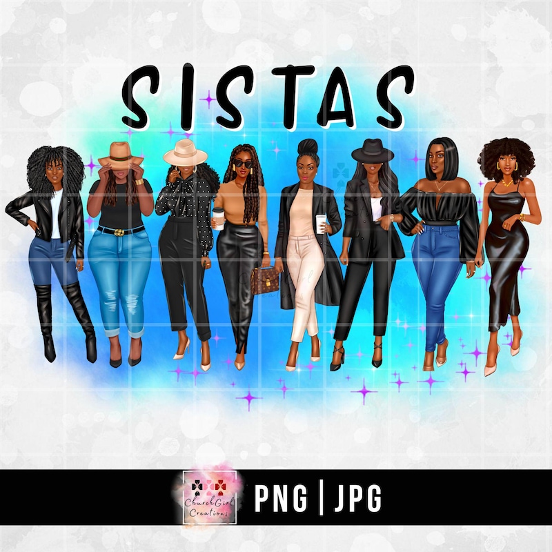 Black Sista Clipart - Etsy