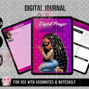 Digital Prayer Journal, Black Woman Journal, Colorful Journal, Digital ...
