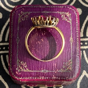 Victorian Ruby Pink Tourmaline Paste & Diamond 14K Cluster Ring - Etsy