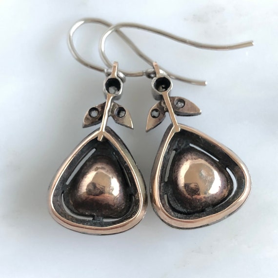 Vintage Foil Backed Diamond Necklace & Earrings Set - Gem