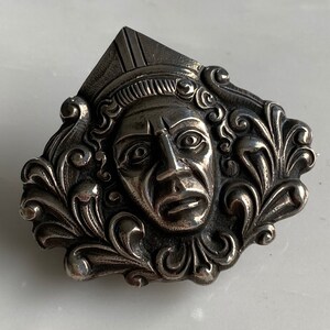 Unusual Vintage Silver Roman Style Brooch - Etsy