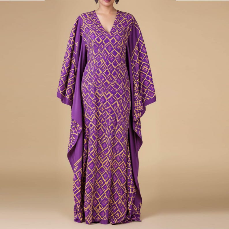 Simple Kaftan Sewing Pattern, Easy V-neck Maxi Dress (PDF Pattern) - Etsy