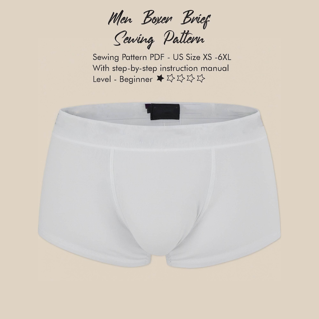 Men's Brief Boxer Sewing Pattern PDF, DIY Men's Underwear Pattern ...