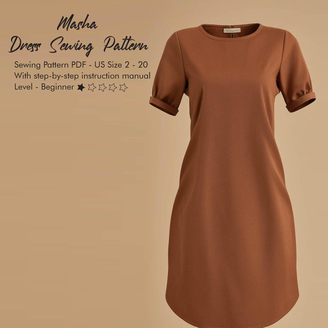 Simple A Line Dress Sewing Pattern for Women/ Ankle Length Dress ...