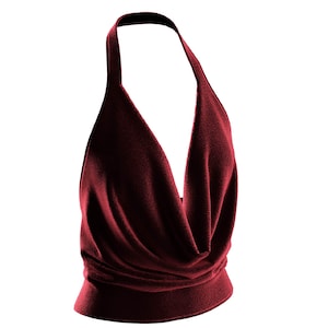 Cowl Neck Halter Top Sewing Pattern, Easy Women's Blouse (PDF Pattern ...