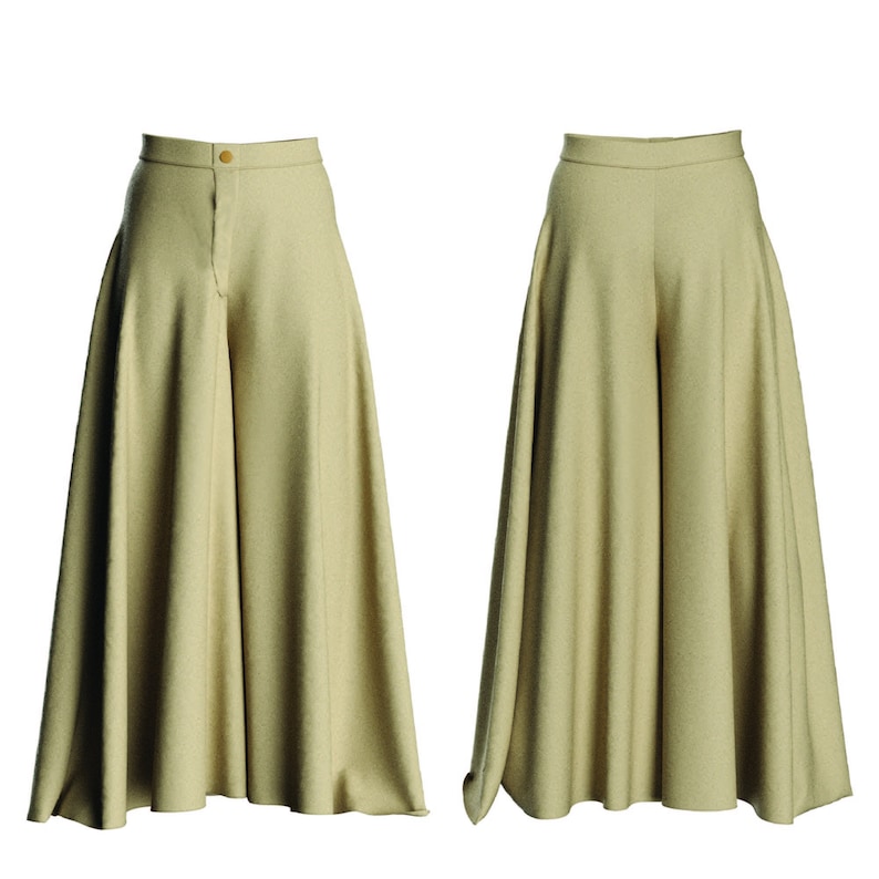 Flare Pants Sewing Bundle / Crop Top With Wide Leg Pant Pattern ...