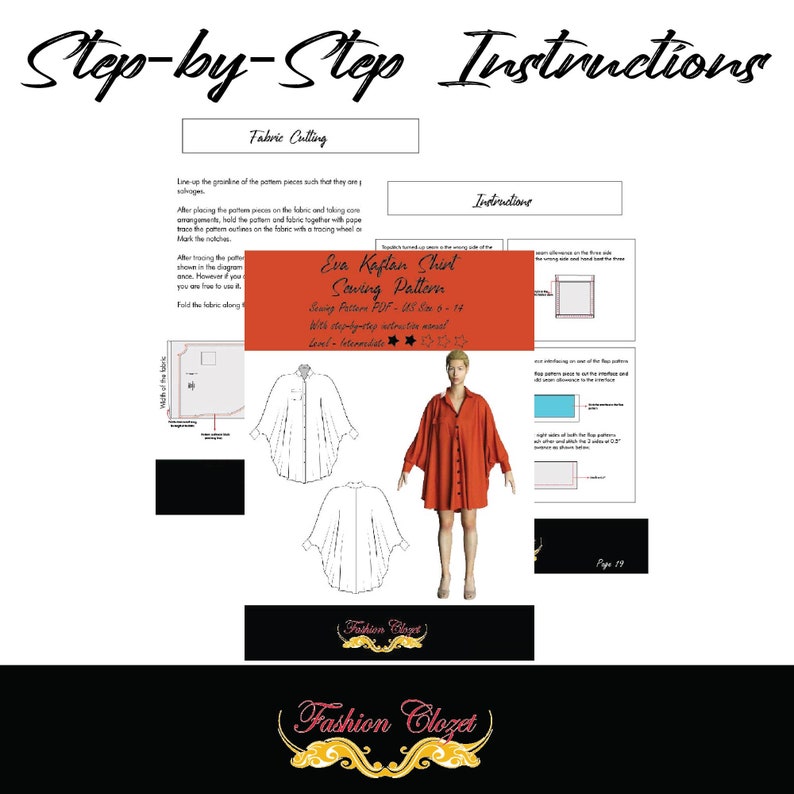 Kaftan Shirt Sewing Pattern/ Digital Sewing Pattern/ Caftan PDF ...