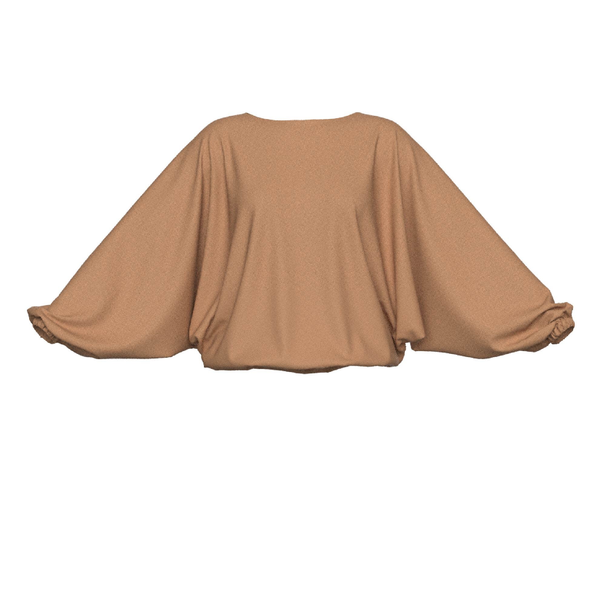 Batwing Blouse Top Sewing Pattern, Simple Top PDF Pattern, Beginner ...