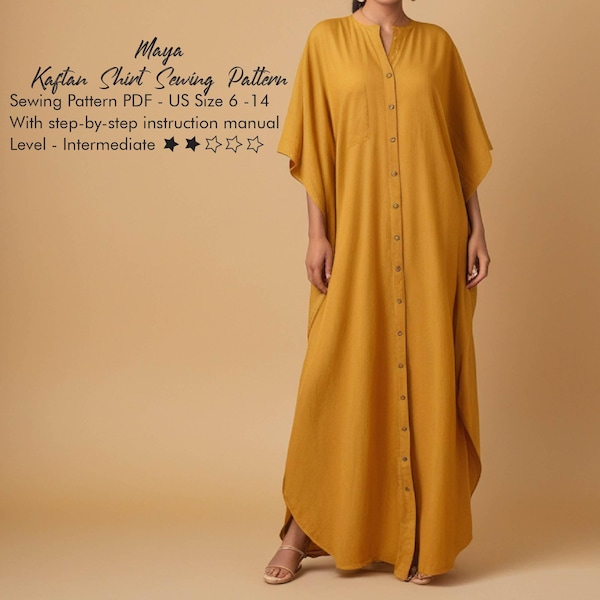 Kaftan Pattern - Etsy