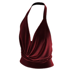 Cowl Neck Halter Top Sewing Pattern, Easy Women's Blouse (PDF Pattern ...