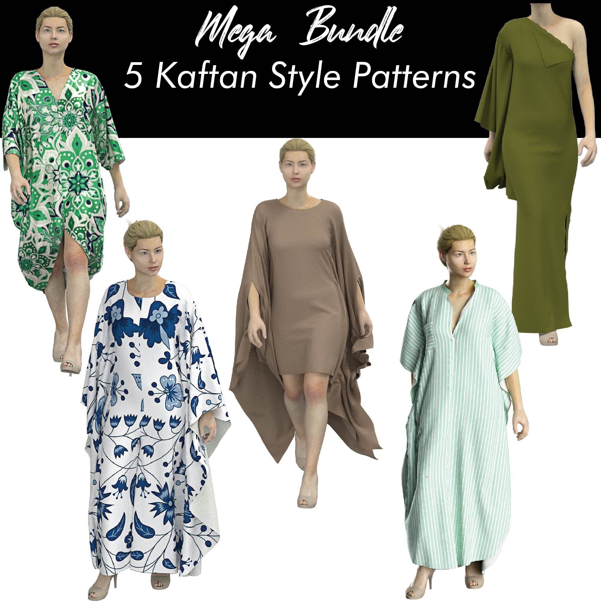 Mega Bundle / Kaftan Sewing Pattern / Caftan PDF Sewing Pattern Project - Etsy