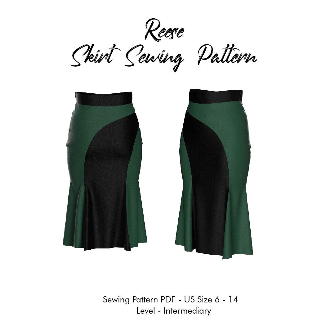 Classy Elegant Pencil Skirt Digital Sewing Pattern for Women, Tight ...