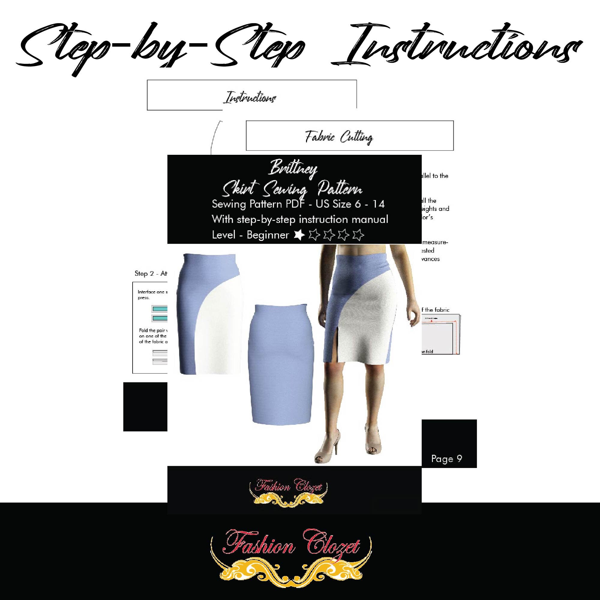 A-line Straight Skirt Sewing Pattern for Women Formal Wear - Etsy