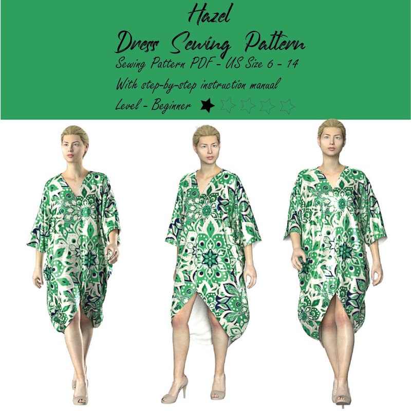 Draped Dress Pattern - Etsy