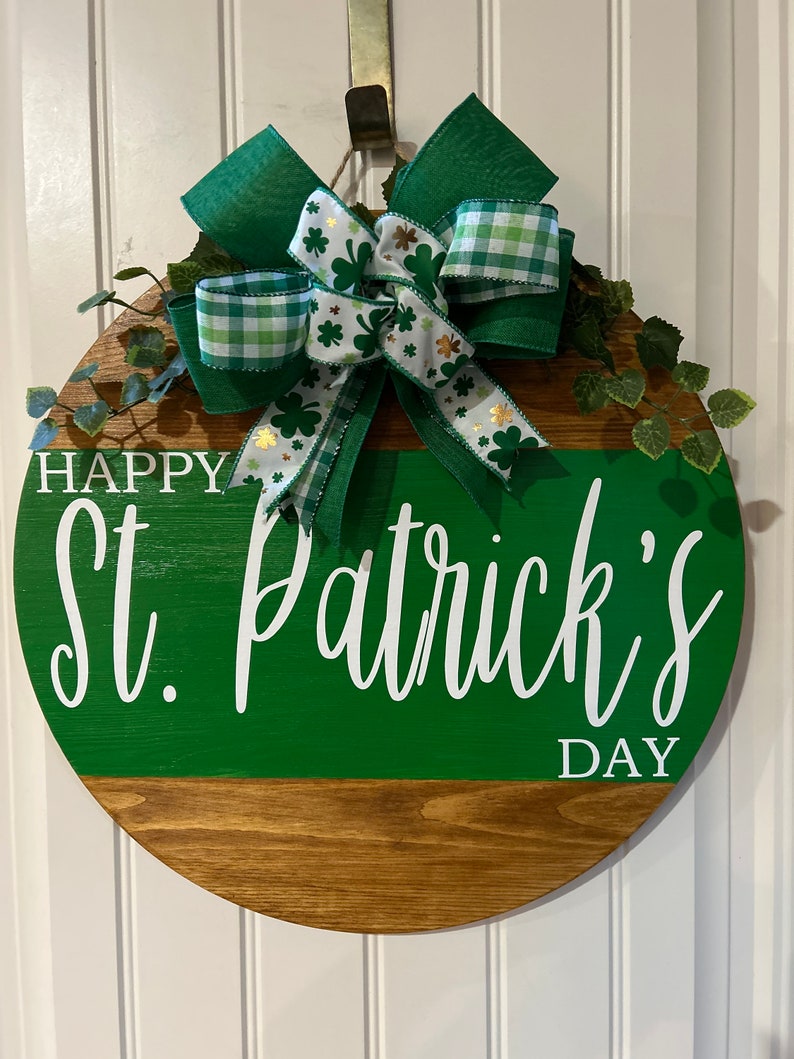 St Patricks Day Door Hanger Etsy
