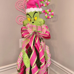 Pretty Grinchy Tree Topper - Etsy