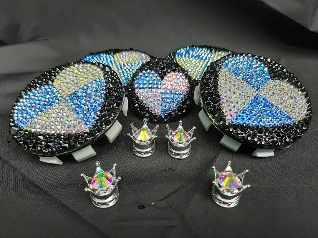 BMW Heart Emblem With Swarovski or High Quality AB Crystals , Bling Car ...