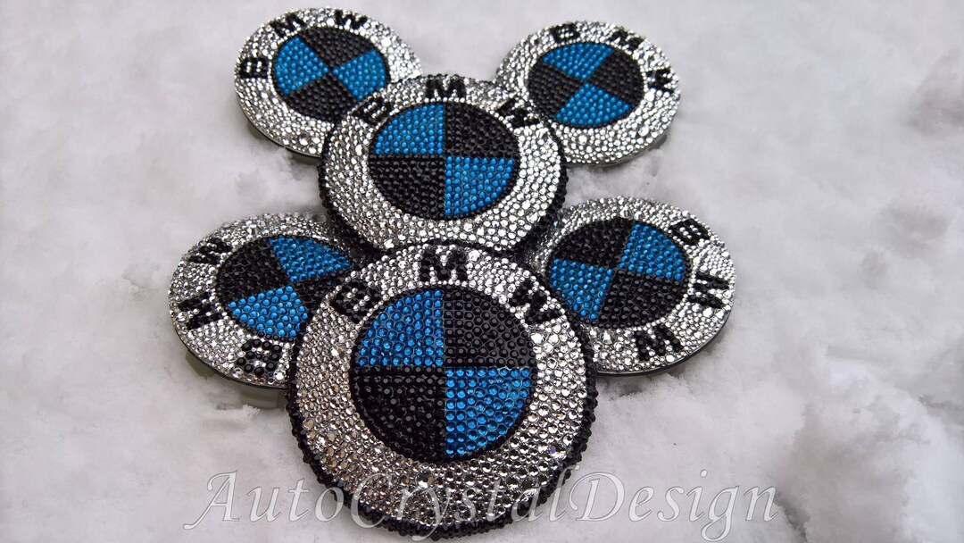 Emblem With Swarovski or High Quality Pinkwhite Crystals , Bling Car ...