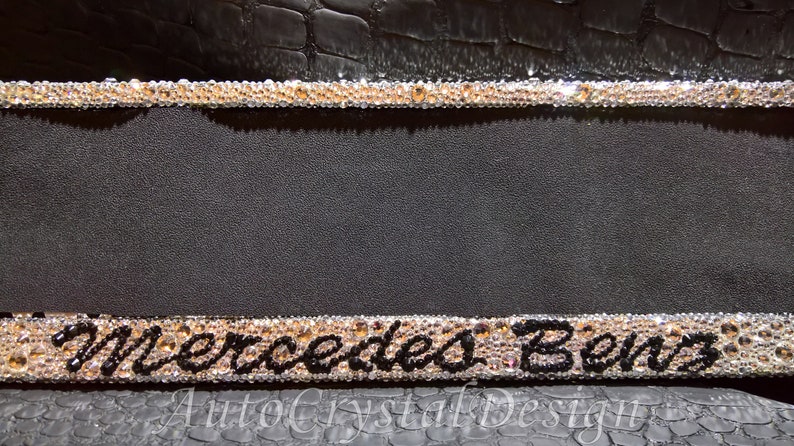 Mercedes Benz License Plate Frame Made With Swarovski Crystals - Etsy