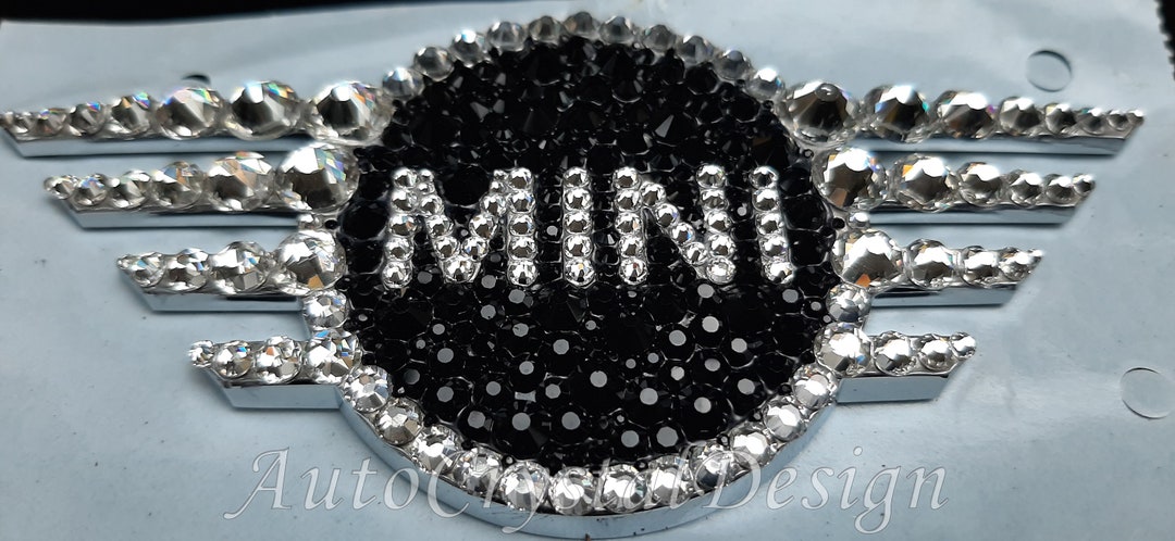 Mini Cooper Badge Emblem Sticker Back Trunk Boot Covered With Swarovski ...