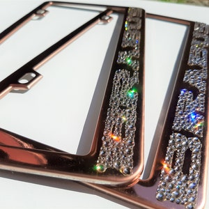 Personalized Mercedes BRABUS ROSE GOLD License Plate Frame Made With ...