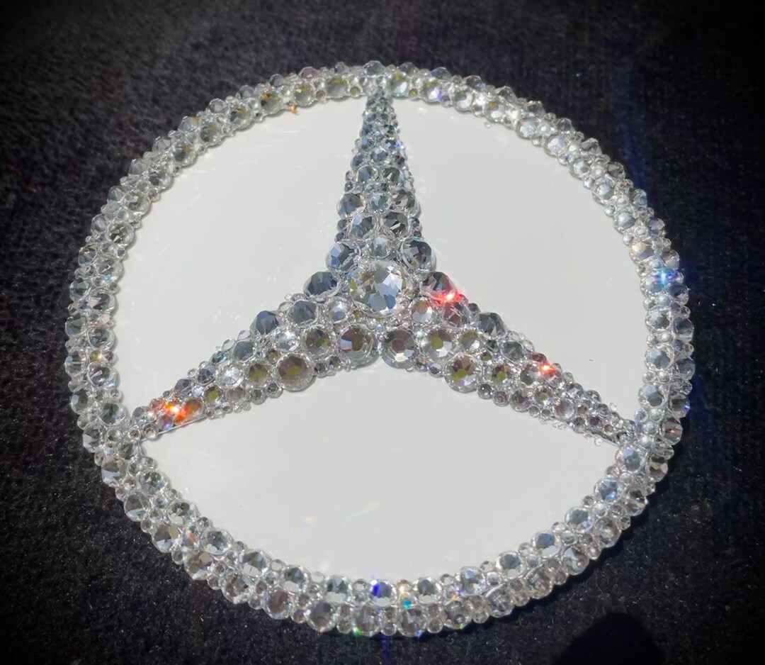 Chrome Back Trunk Star FLAT Mercedes Emblem Badge Covered With ...