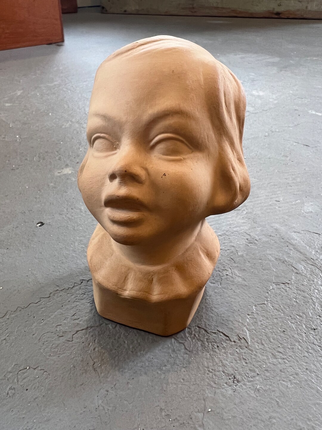 Vintage SIGNED Portrait Pottery Bust #4 Initials Crown Impressed Mark ...