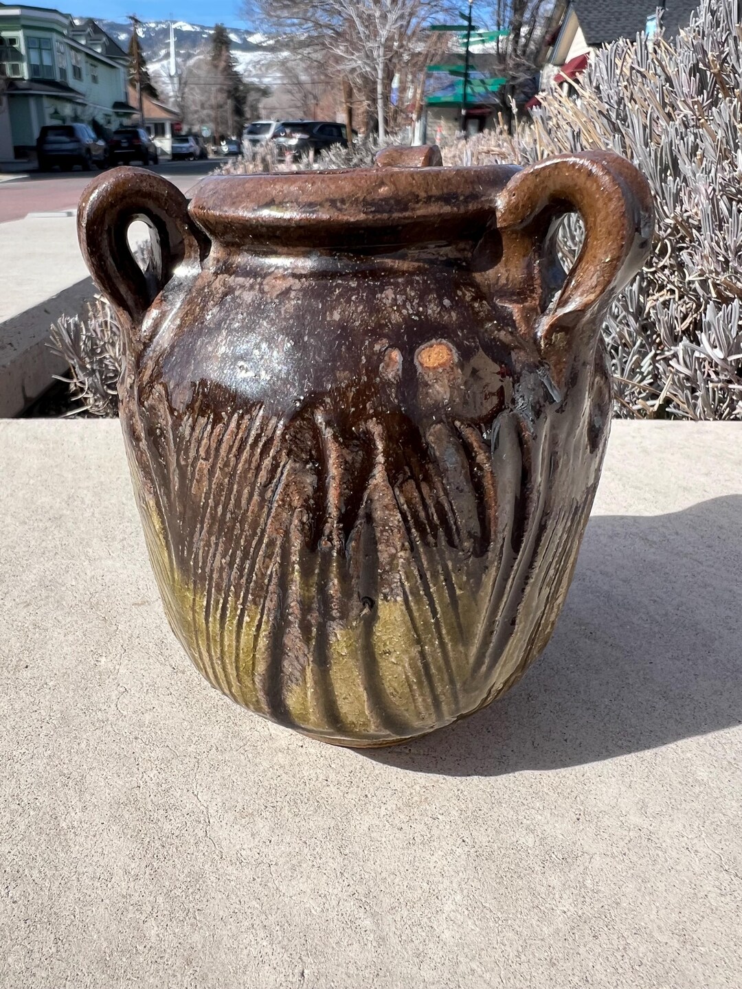 Vintage Handled Carved Studio Pottery Vase Form SIGNED With Initials ...