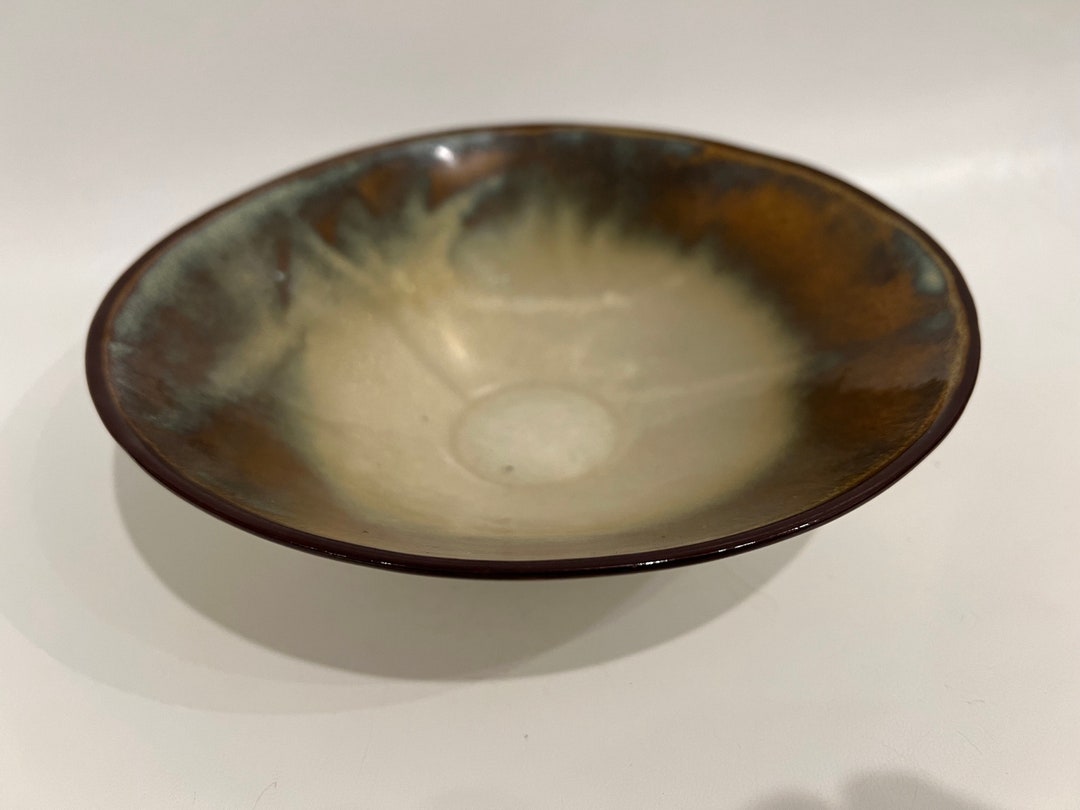 1950s Vega Pottery Bowl: Poured Glaze, Signed Vega 21 - Etsy
