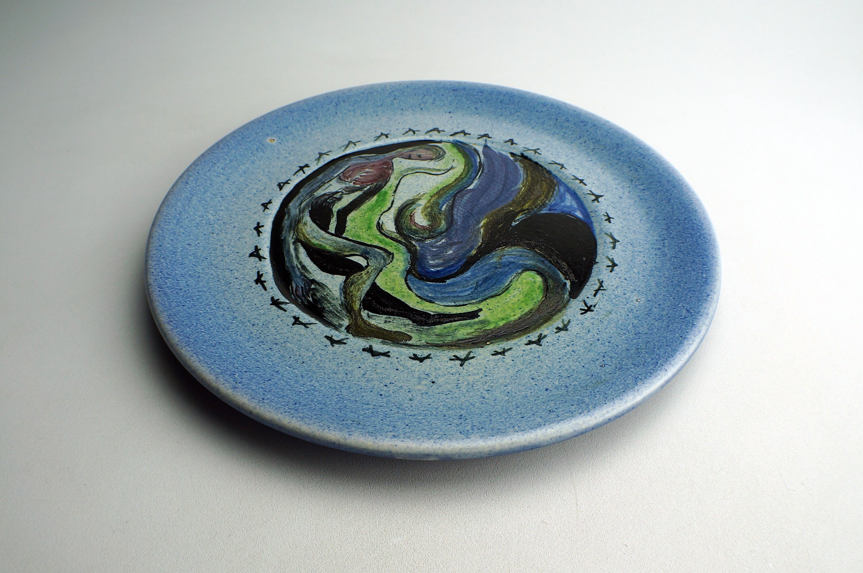 1956 Original MCM Abstract Figurative Drawing on Studio | Etsy