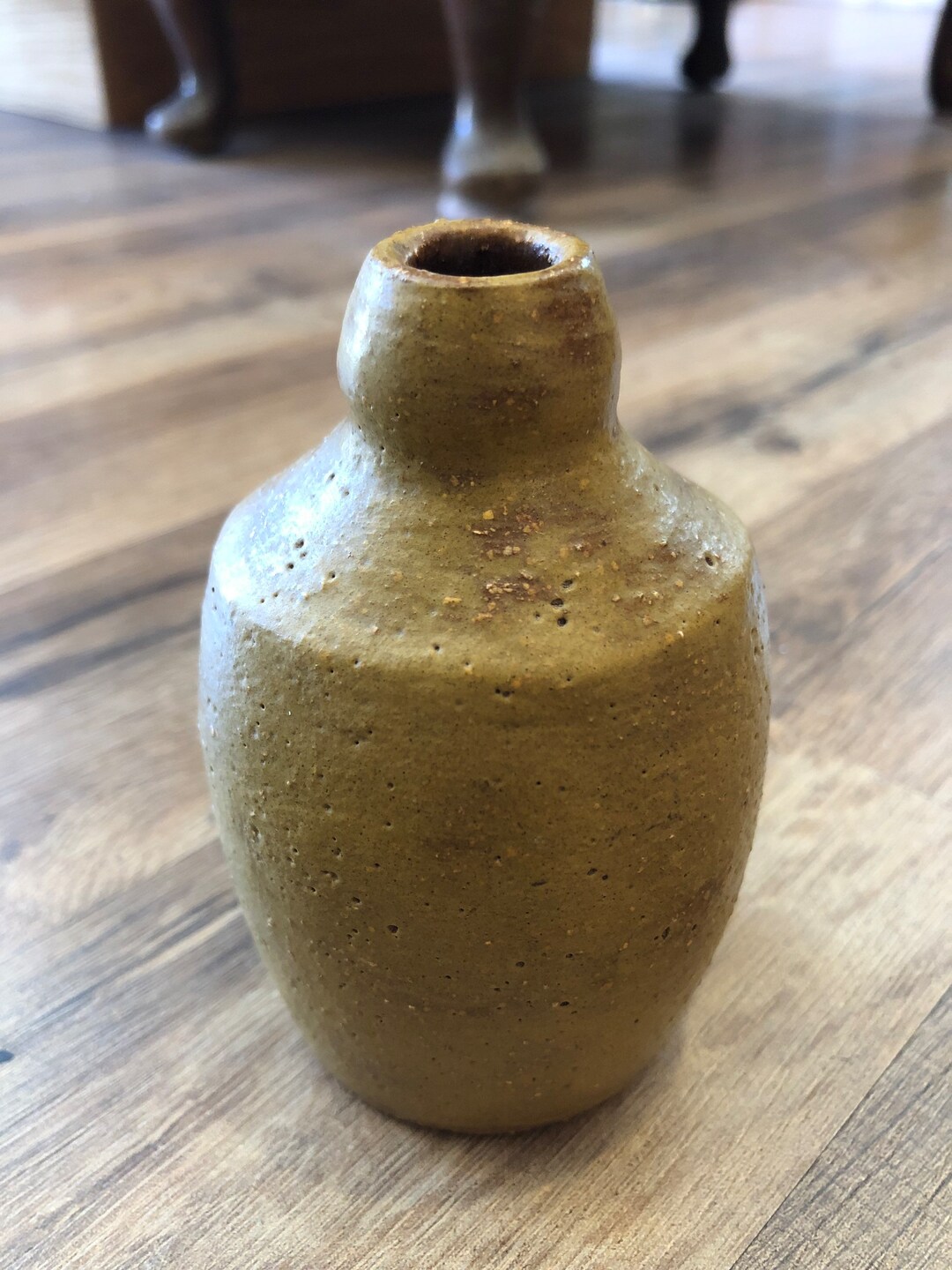 Circa 1960 Original Studio Pottery WEED Pot Vase Mustard Yellow SIGNED ...