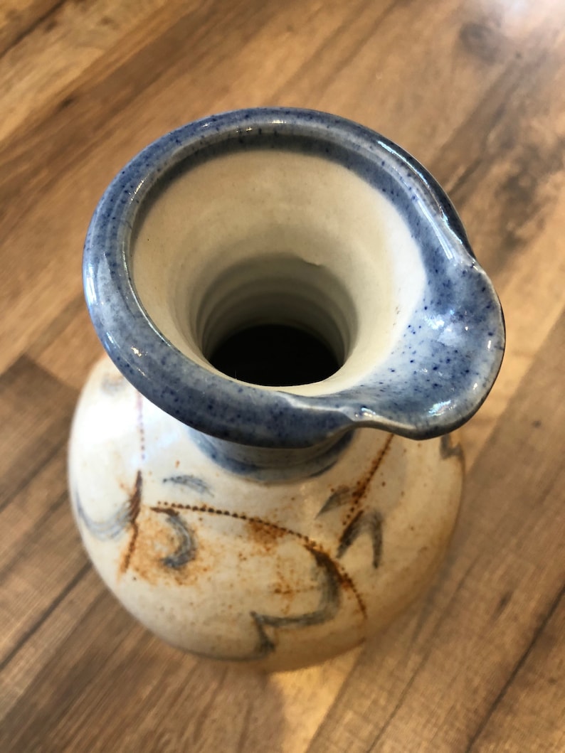 Vintage Original Ewer Pitcher Studio Pottery Form Incised - Etsy