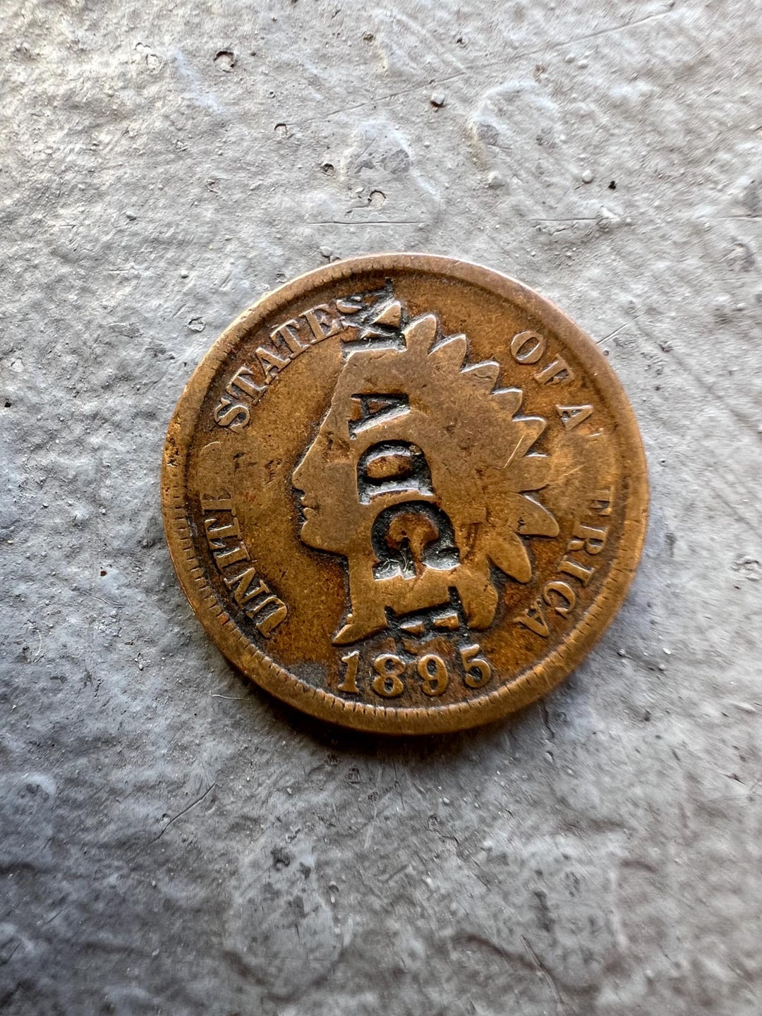 1895 Counterstamped Countermarked Indian Head Penny MADGE WL - Etsy