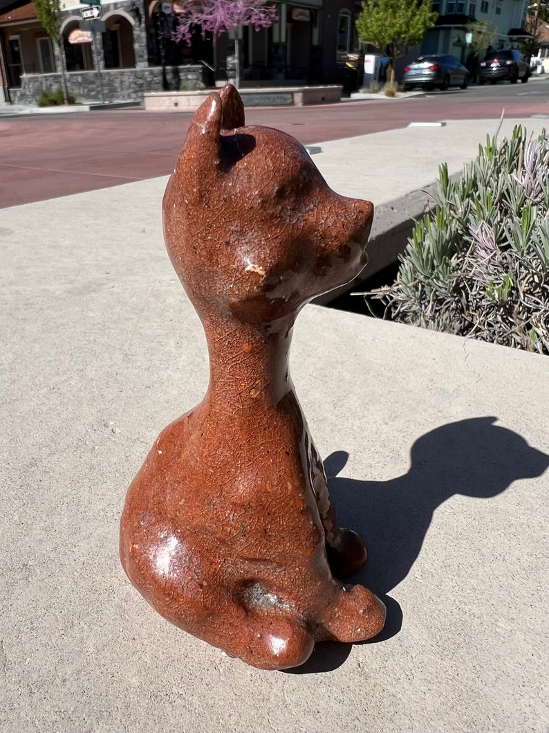 Antique Sewer Tile Cat Sculpture: Terra Cotta Folk Art, Circa 1918 - Etsy