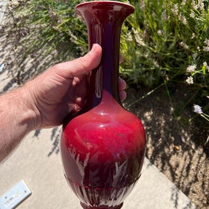 Circa 1968 K'ang Hsi Porcelain Oxblood Glaze Dark Pigmented Areas by ...