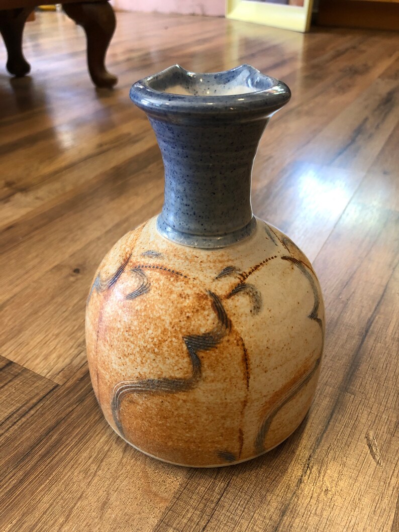 Vintage Original Ewer Pitcher Studio Pottery Form Incised - Etsy