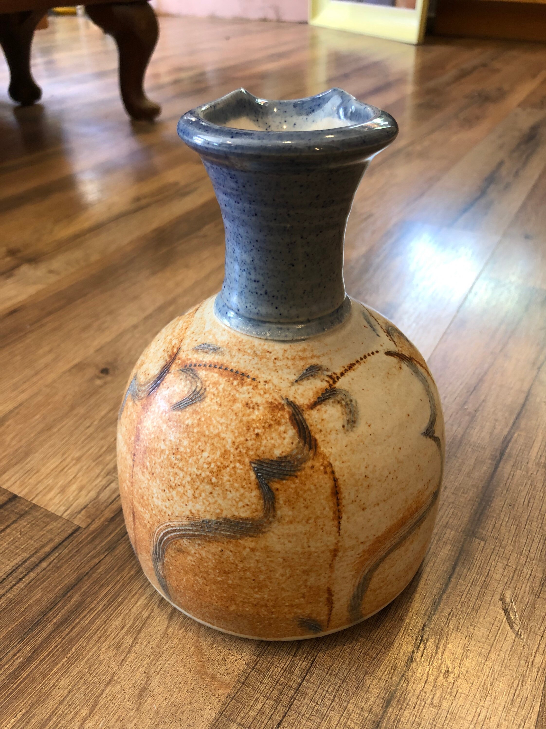 Vintage Original Ewer Pitcher Studio Pottery Form Incised - Etsy