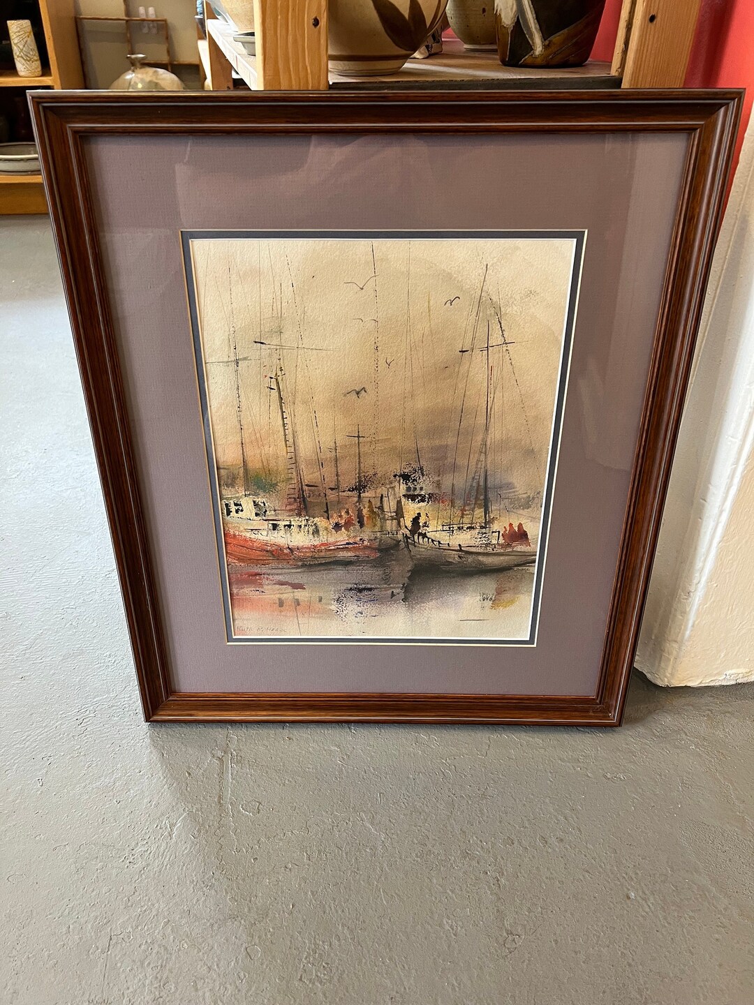 Circa 1988 Original Watercolor by Listed Nevada Artist Ruth E. - Etsy