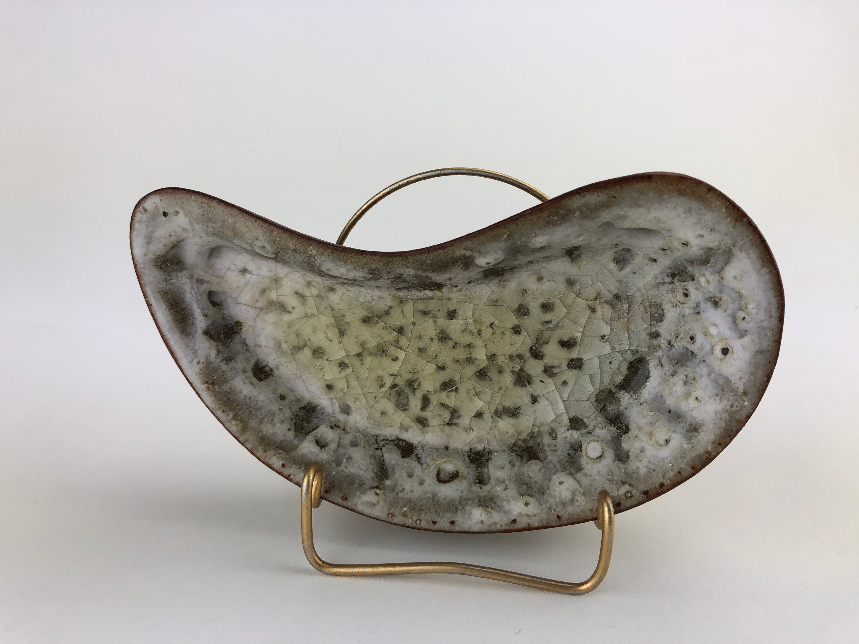Circa 1958 Original Kidney Shaped Glazed Glass Pottery Bowl - Etsy