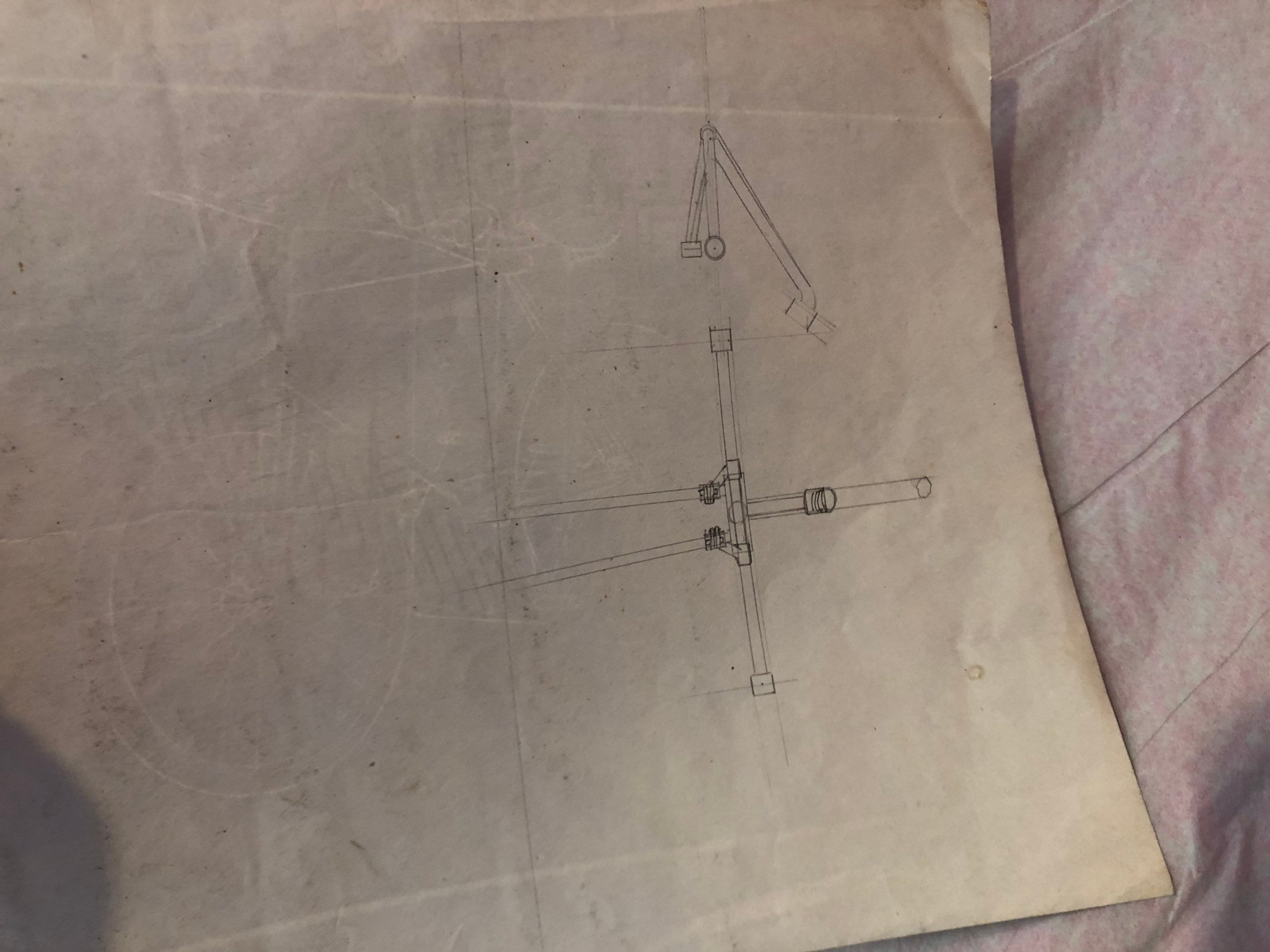 Vintage Blueprint With Original Graphite Detail Drawing of | Etsy