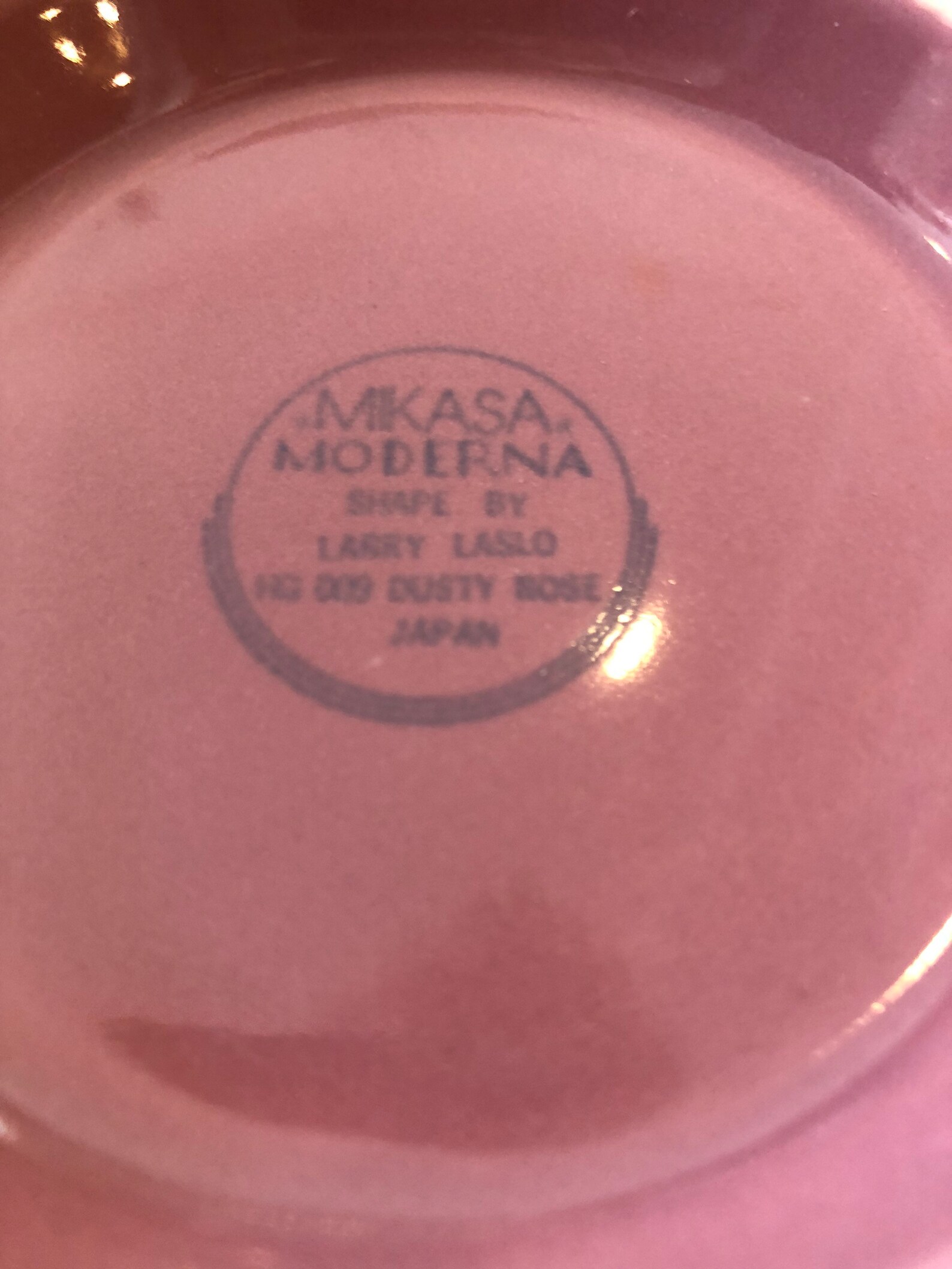 Vintage Larry Laslo Design Mikasa Moderna in Dusty Rose SIGNED - Etsy