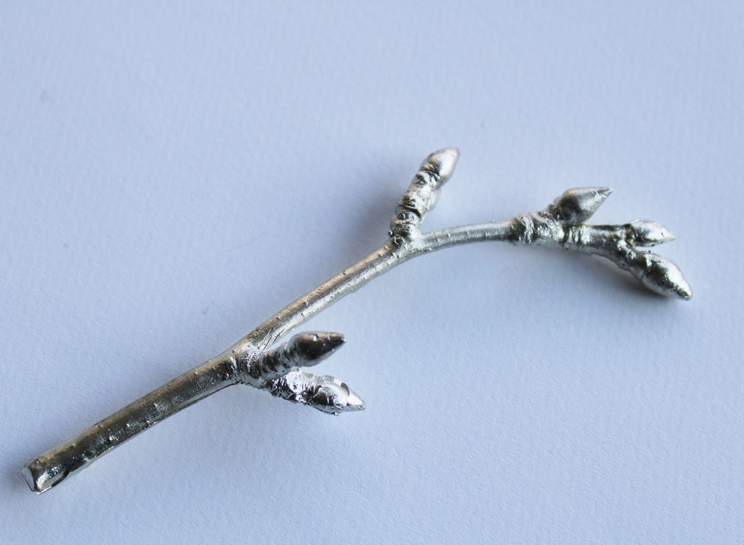 Pewter Cast Bud, Cherry Tree Bud Cast in Pewter, Original Art Object - Etsy
